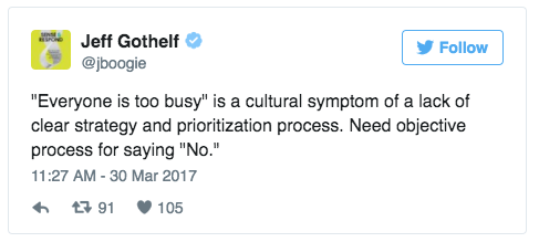 “Everyone is too busy” is not a prioritization strategy